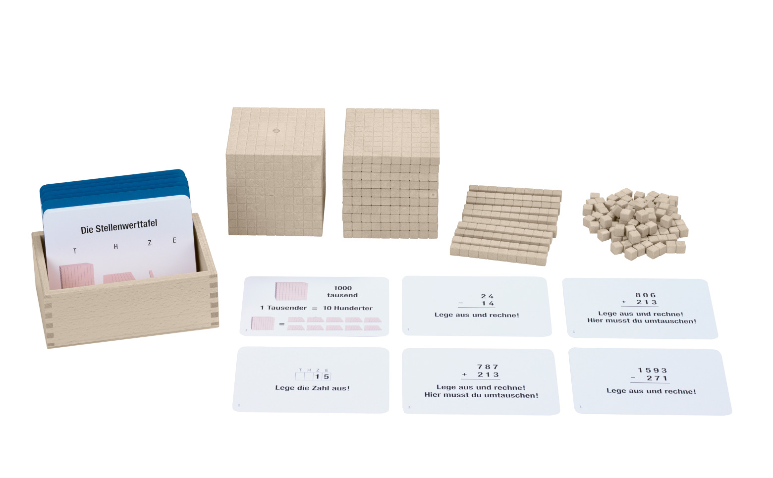 Dienes Material komplett mit Aufgabenkartei | Montessori-Shop.de